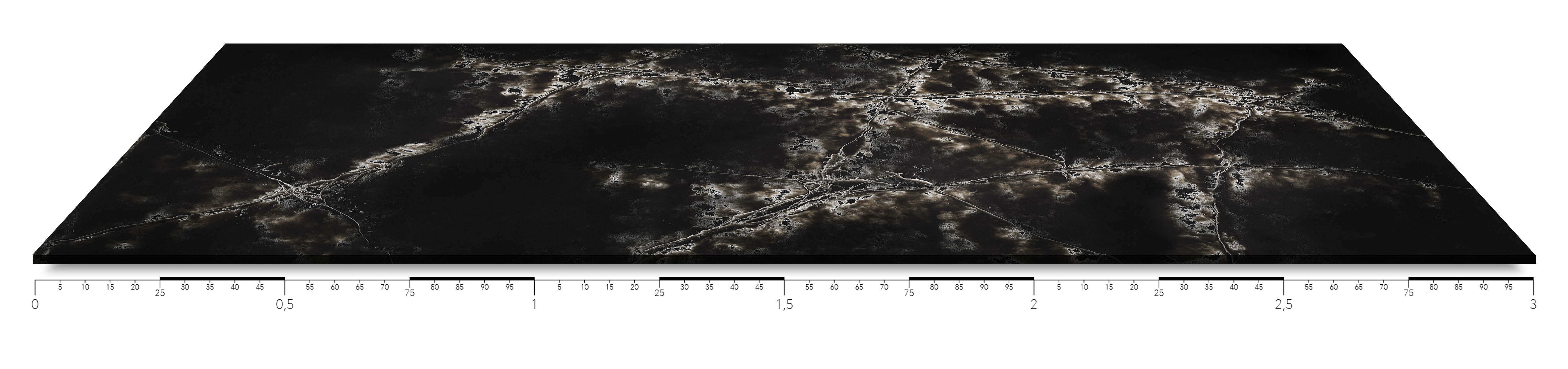 cuarzo de color Ice Black. Colección Genesis. COMPAC