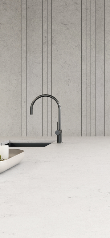 COMPAC. Superficies decorativas de Obsidiana, Mármol y Cuarzo.